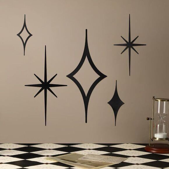 Accents | New 5 Pieces Modern Metal Starburst Vintage Style Diamond ...